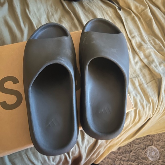 adidas | Shoes | Yeezy Dark Gray Slide Sandals | Poshmark